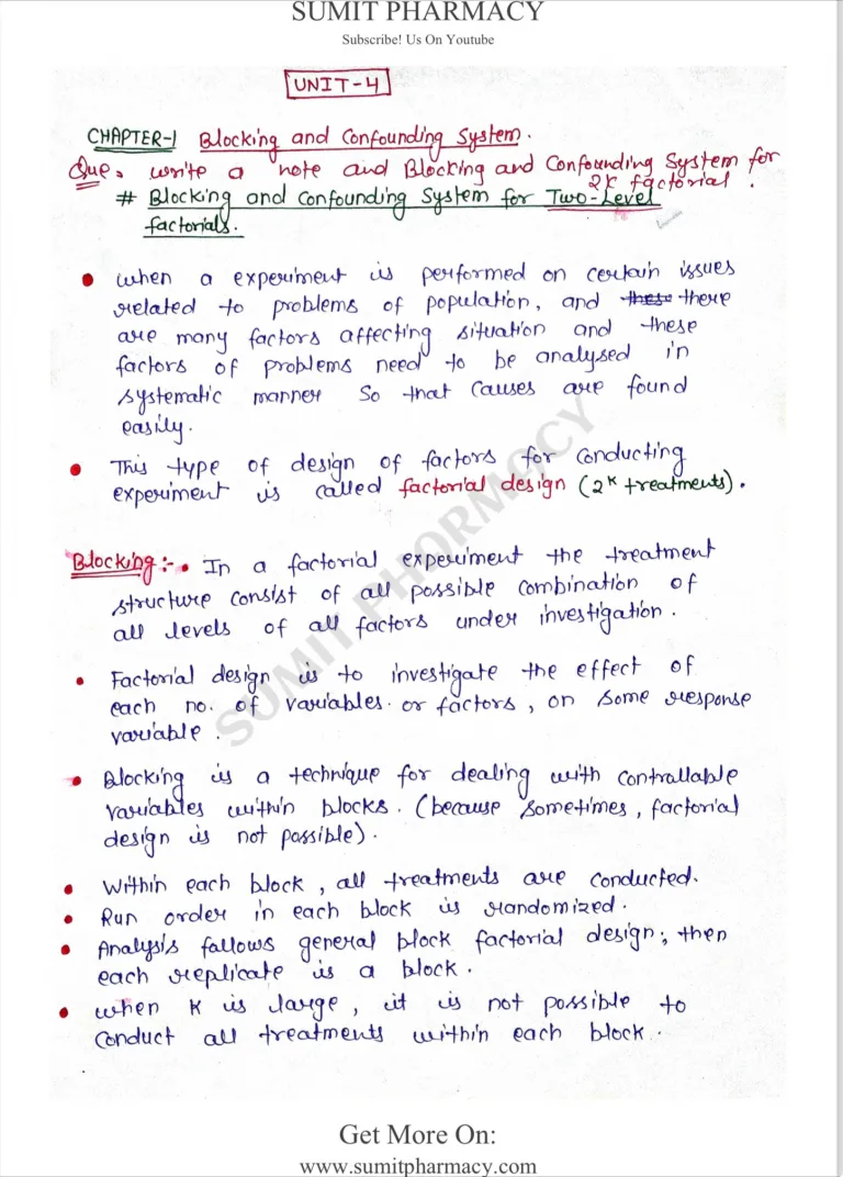 8th Semester Handwritten Notes B Pharma Sumit Pharmacy 8th Semester Handwritten Notes B Pharma Sumit Pharmacy