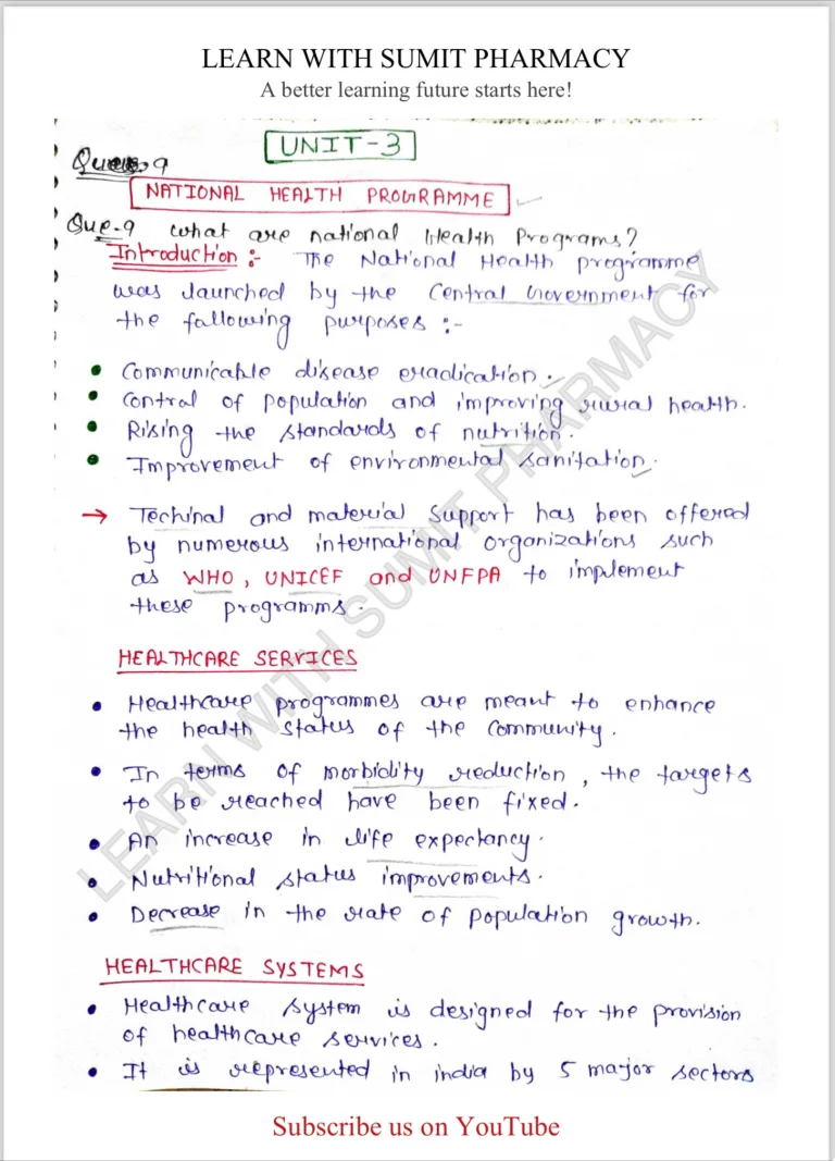 8th Semester Handwritten Notes B Pharma Sumit Pharmacy 8th Semester Handwritten Notes B Pharma Sumit Pharmacy