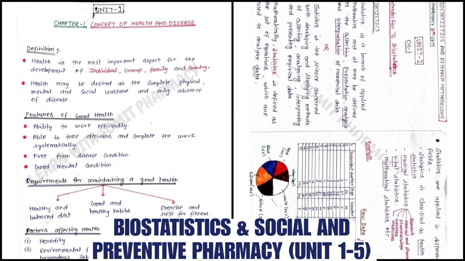 8th Semester Handwritten Notes(B.Pharma) | Sumit Pharmacy