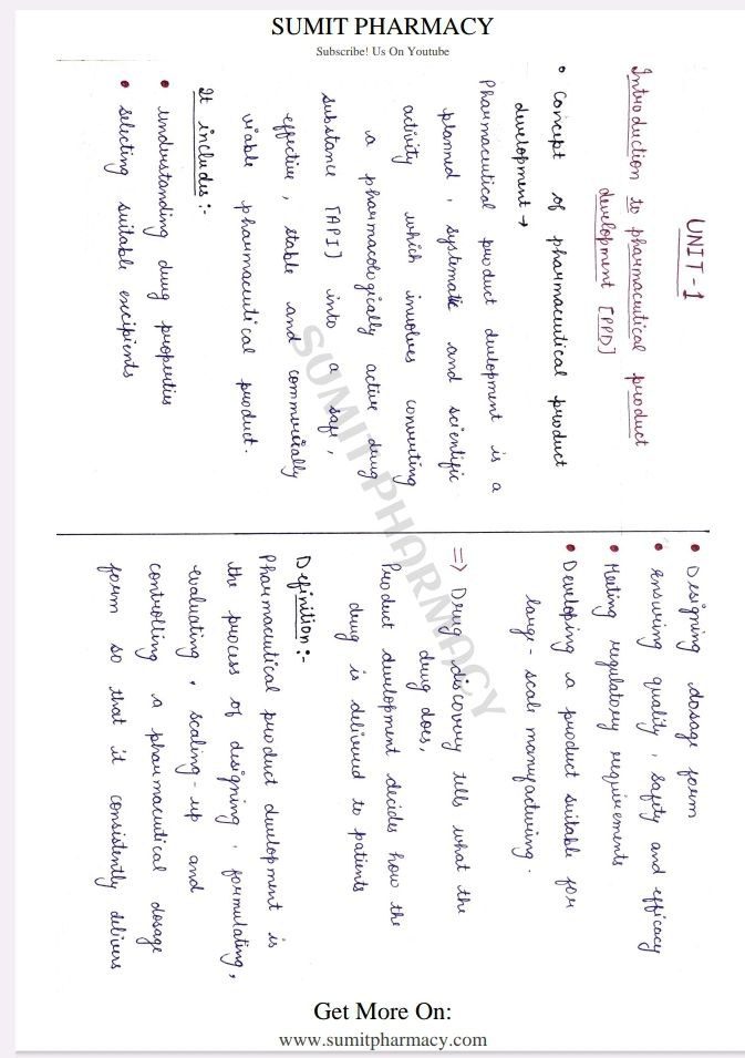 8th Semester Handwritten Notes(B.Pharma) | Sumit Pharmacy